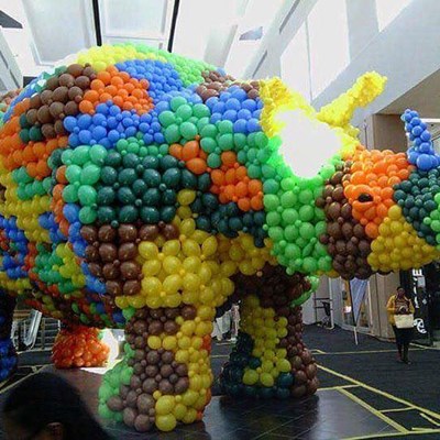 Local helps build giant balloon rhino | George Herald