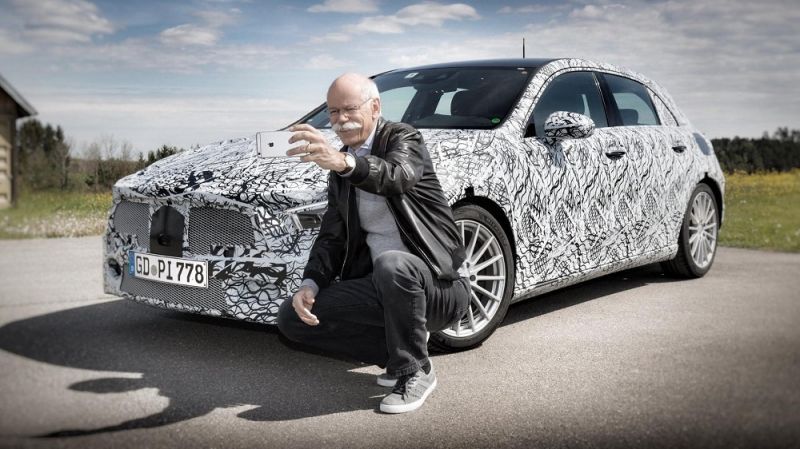 Mercedes-Benz boss poses with prototype A-class in new teaser | George ...