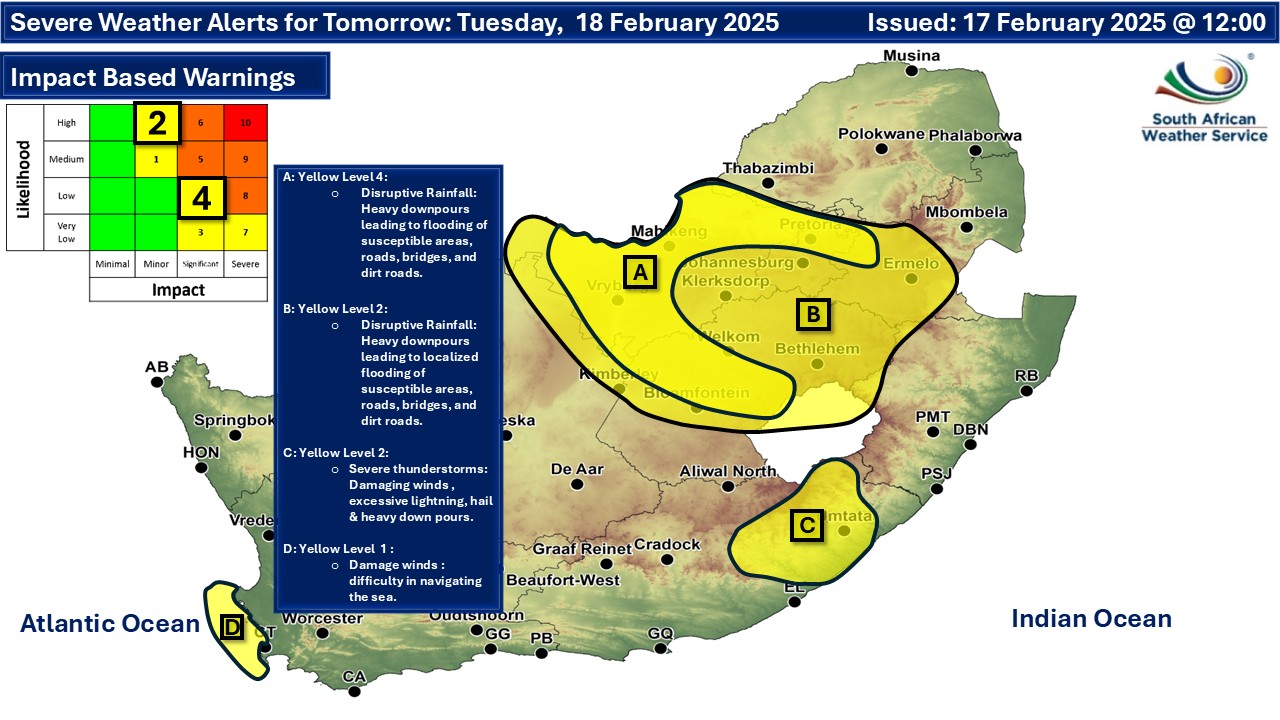 Light rain forecast for Garden Route and Karoo, with warnings of heavy ...