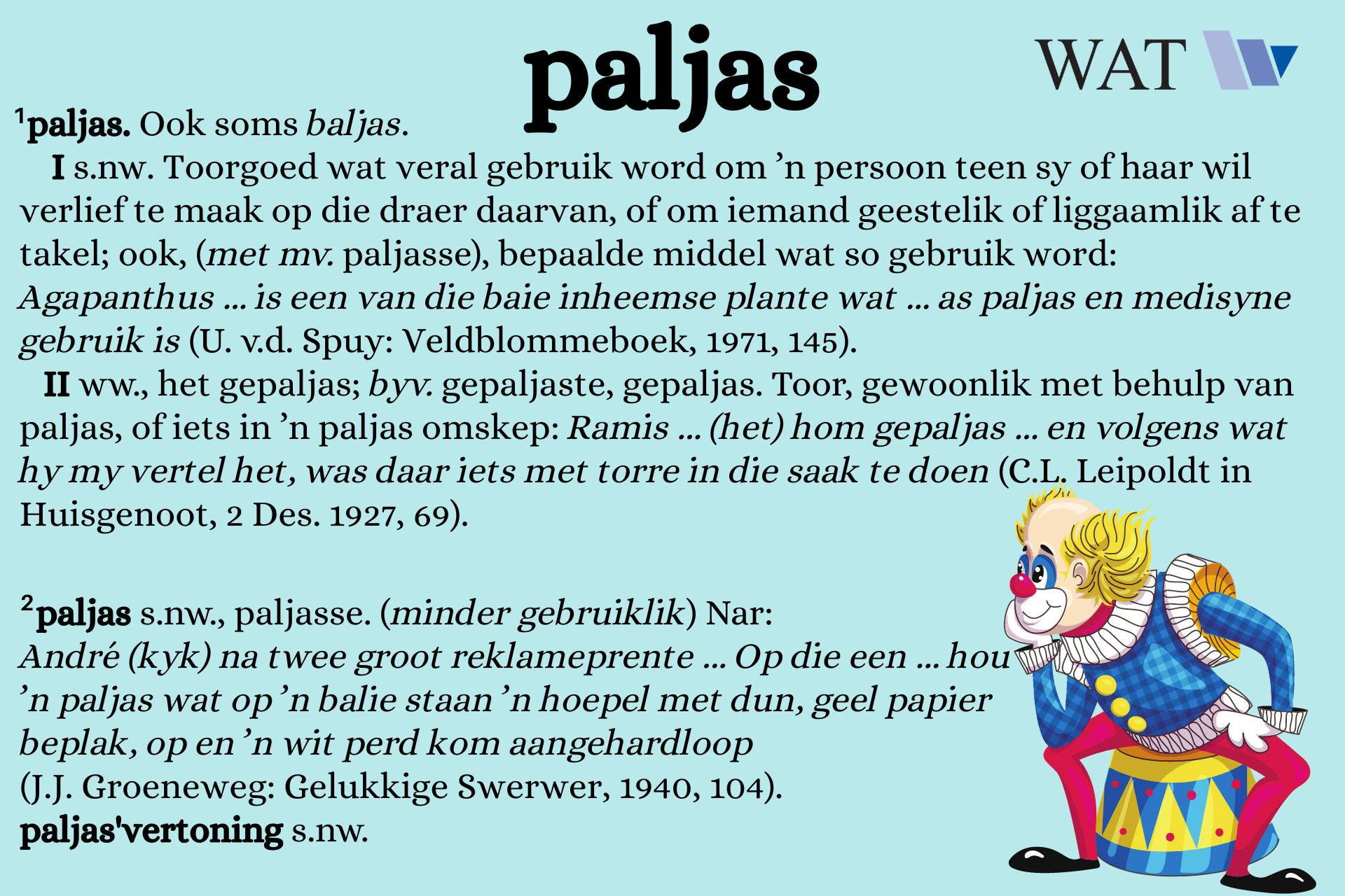 Woord van die week: Paljas | George Herald
