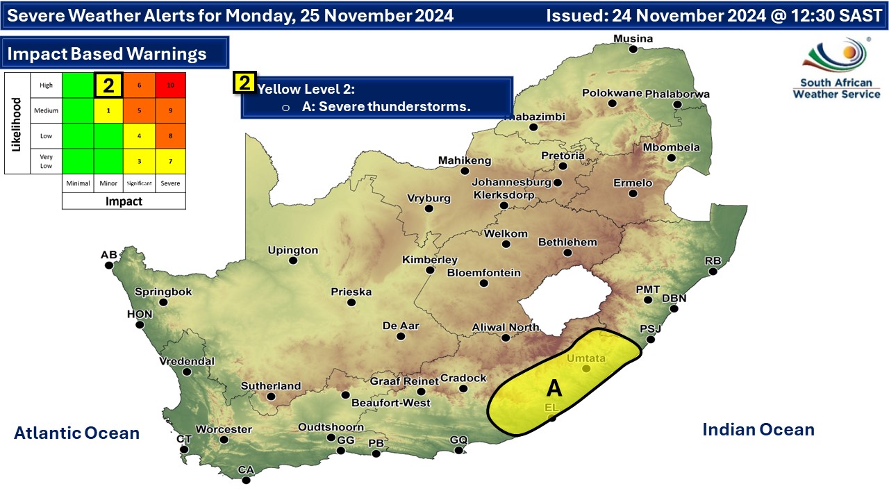 Weather forecast for Monday 25 November | George Herald