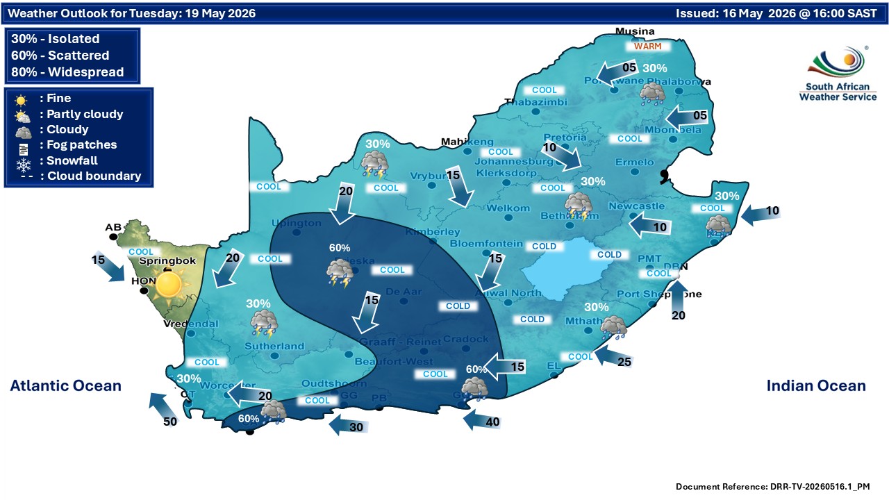 Drop in temperature forecasted for South Africa | George Herald