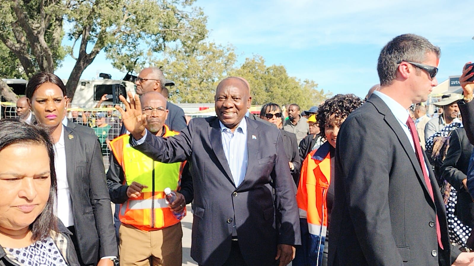 President Cyril Ramaphosa visits George building collapse site | George ...