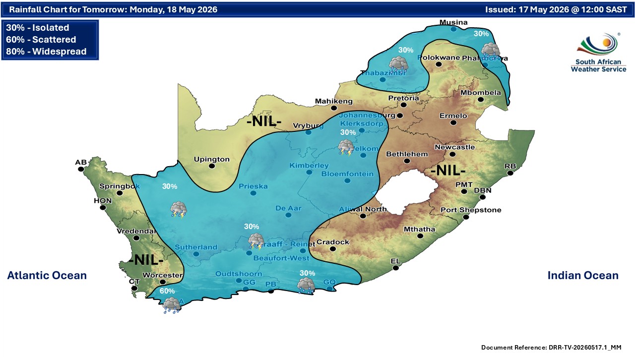 Drop in temperature forecasted for South Africa | George Herald