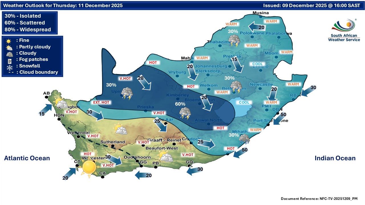 Hot and uncomfortable weather expected on Thursday | George Herald