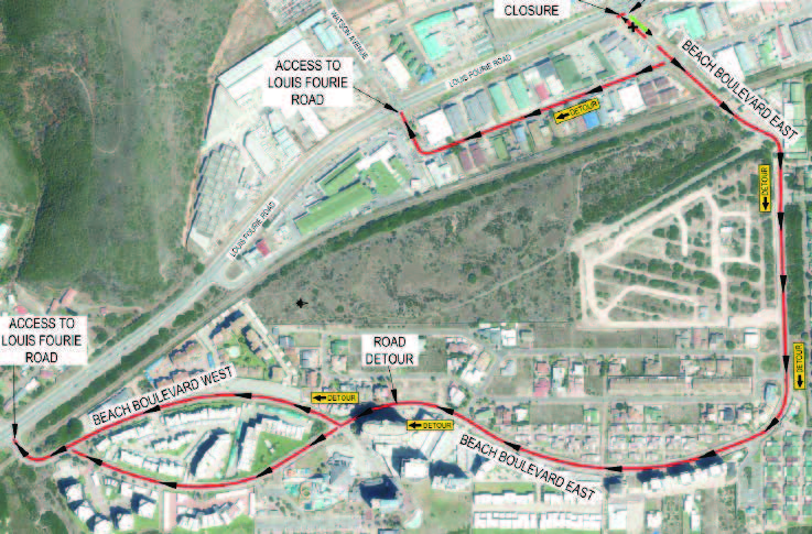 Notice Of 1/2 Width Construction At The Louis Fourie Road / Beach Blvd ...