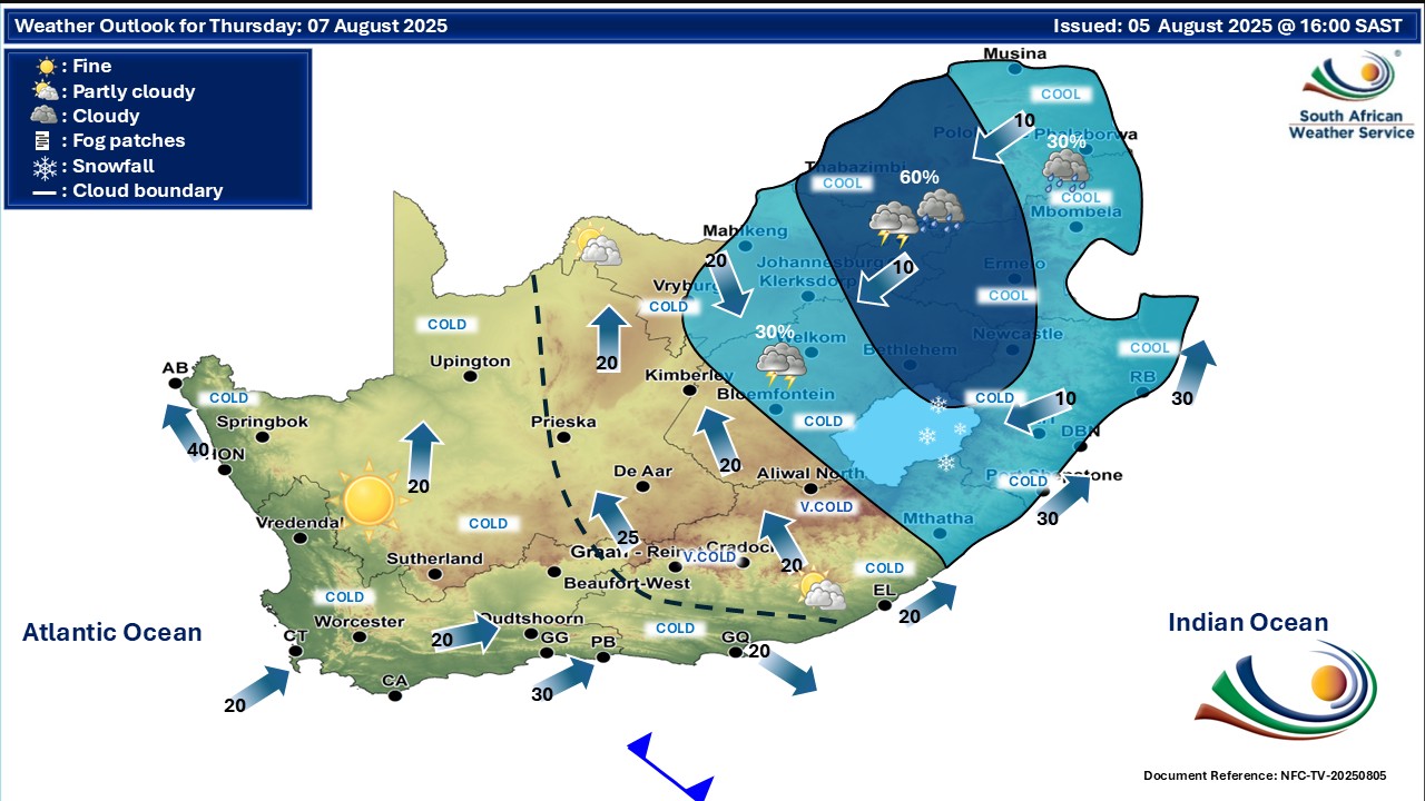 Snow a possibility for Gauteng as cold weather grips SA | George Herald