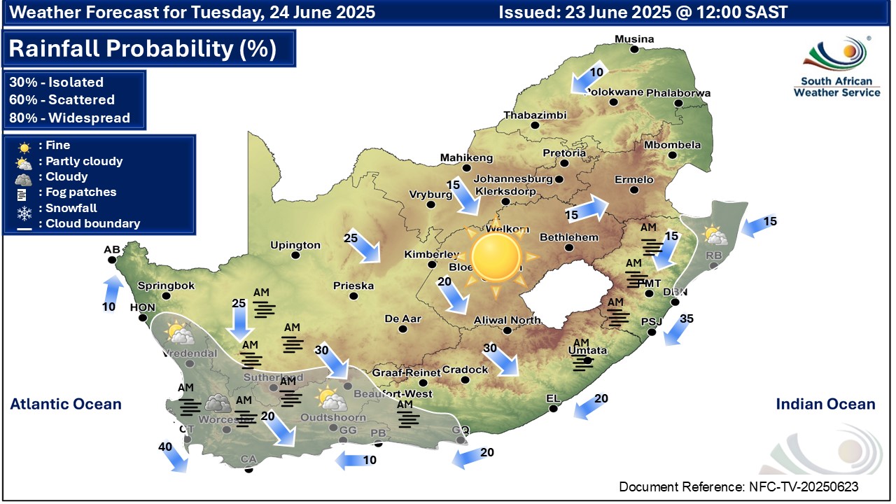 Weather on Tuesday will be cool and partly cloudy | Mossel Bay Advertiser