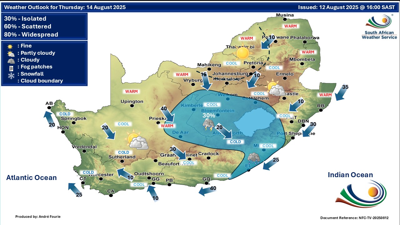 Weather: Partly cloudy and cool on Wednesday for the Garden Route and ...