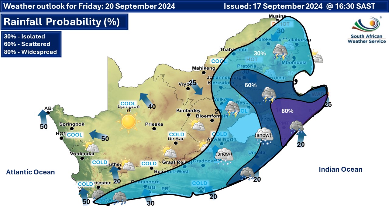 Weather warnings: Wind and possibility of heavy rain | Mossel Bay ...