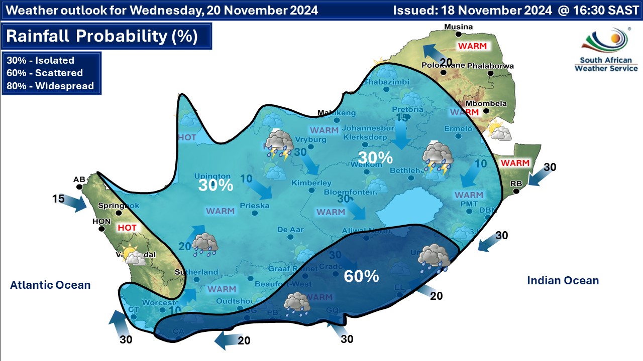 Thunderstorms and heavy rain expected on Wednesday and Thursday ...