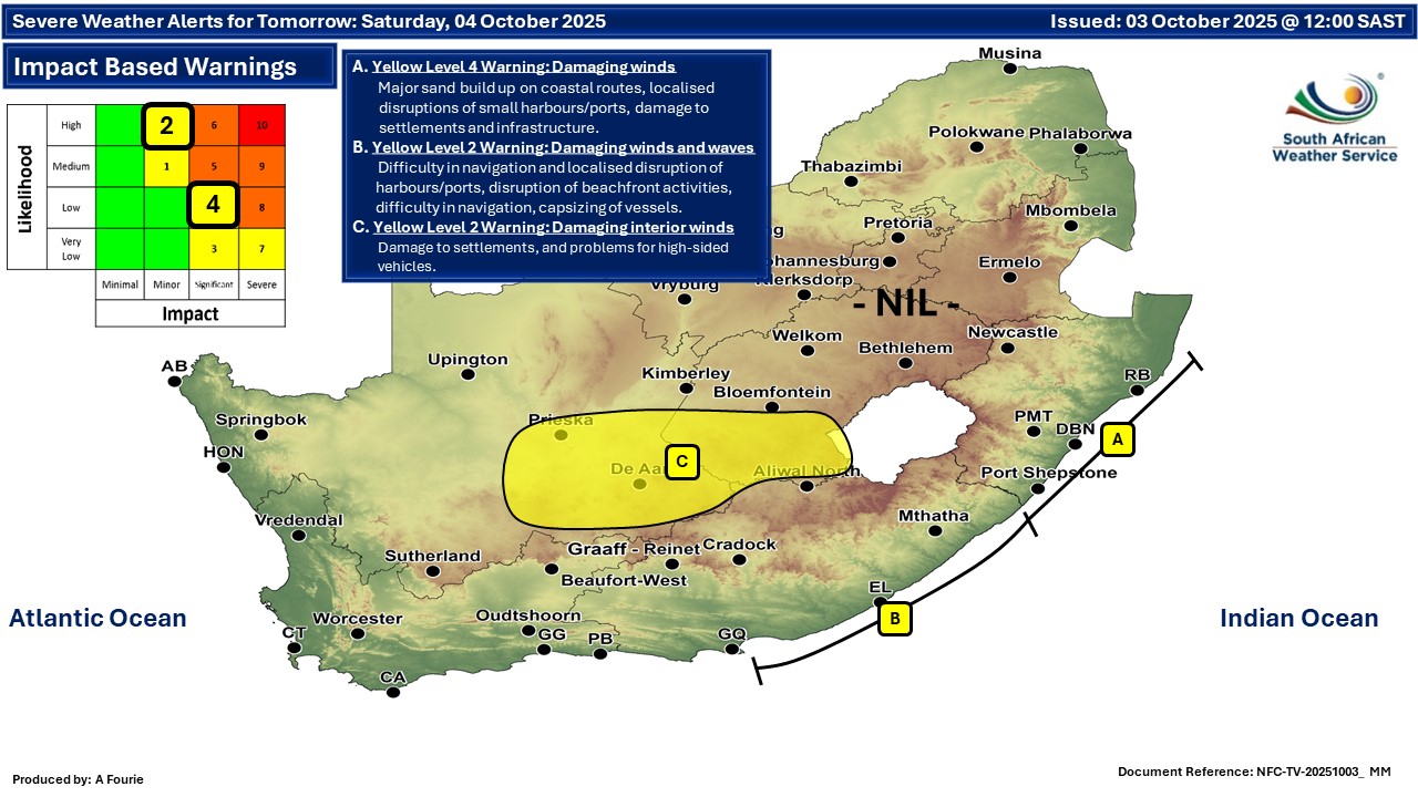 Veld fire warning ahead of Monday's cold front | George Herald