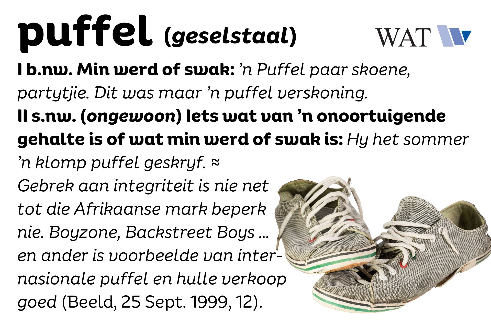 Woord van die week: Puffel | Mossel Bay Advertiser