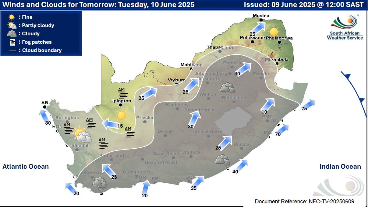 Snow, cold wind and rain forecast on Tuesday | Mossel Bay Advertiser