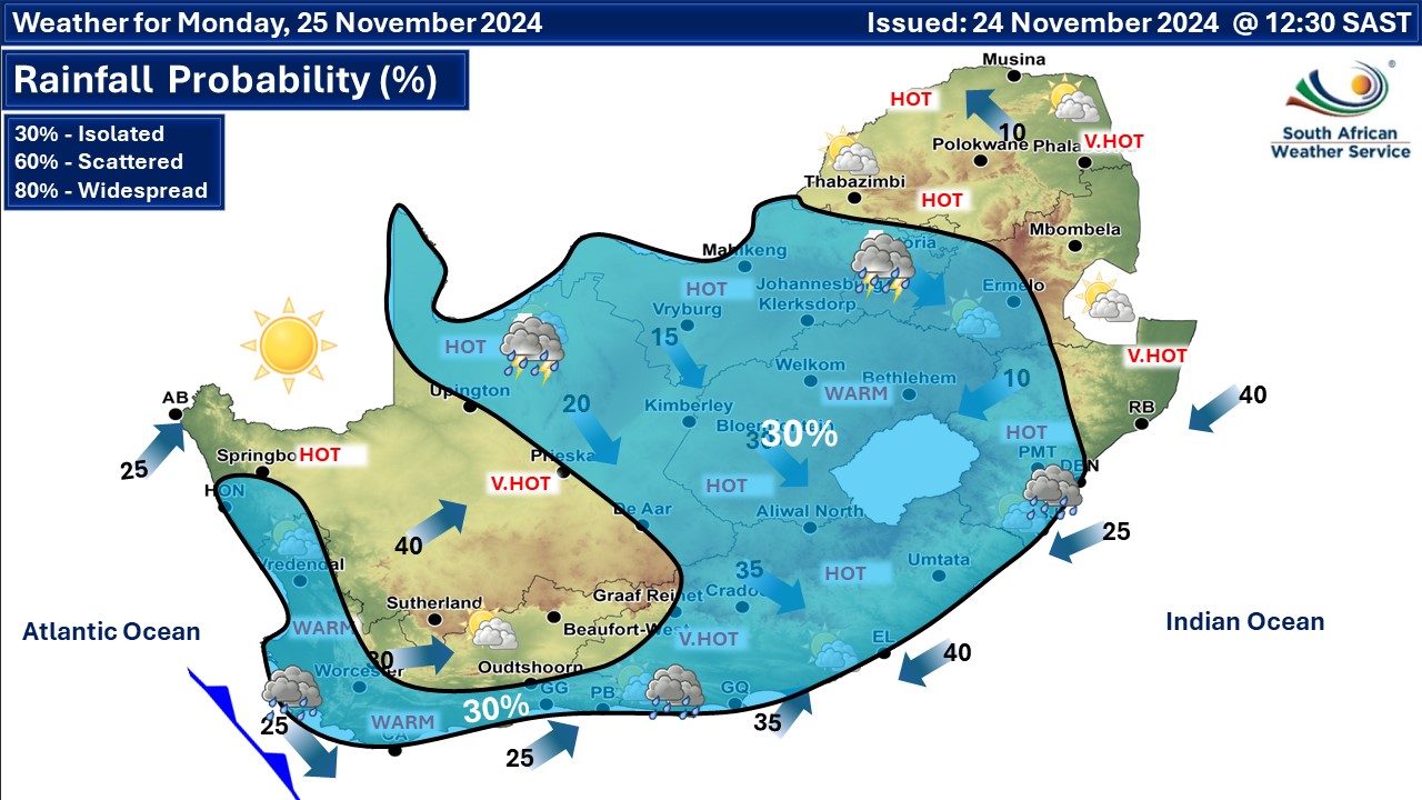 Weather forecast for Monday 25 November | George Herald