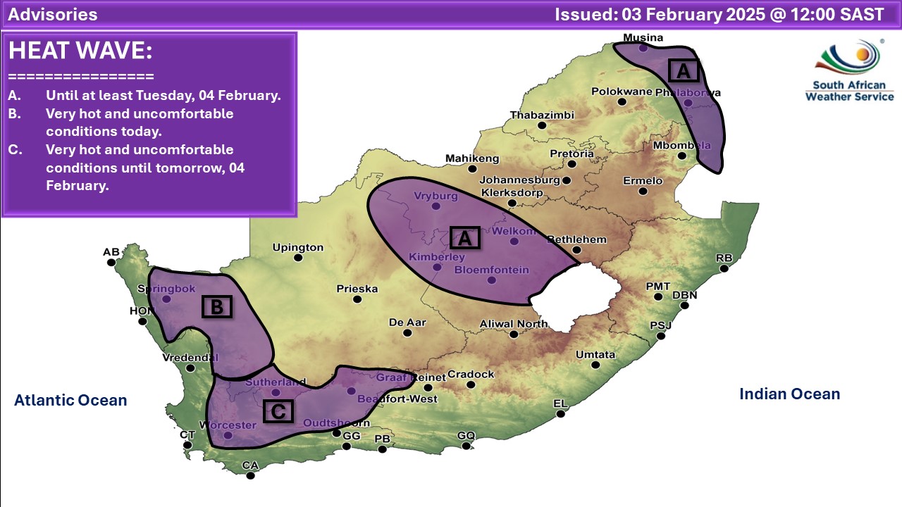 Hot weather forecast for tomorrow, Tuesday 4 February | George Herald