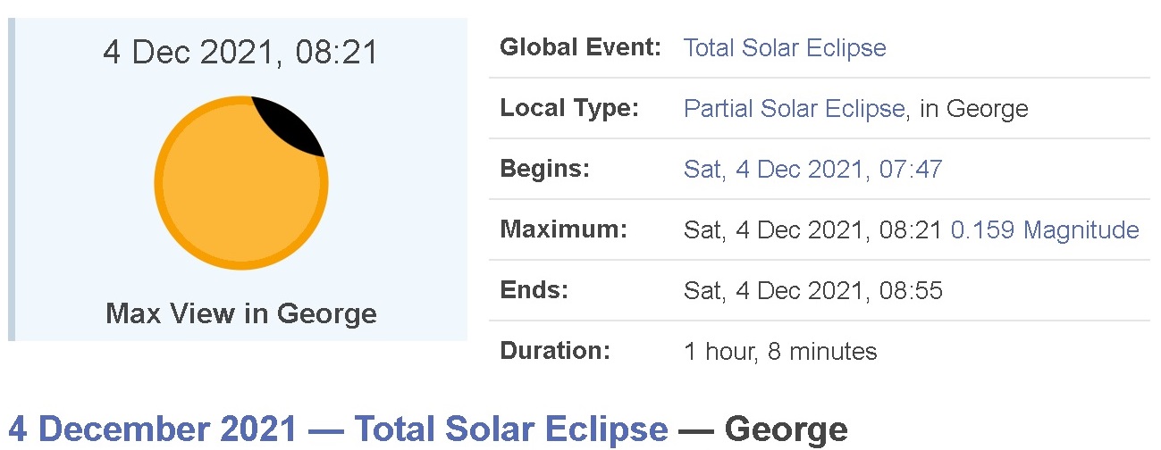 Partial solar eclipse on Saturday morning | George Herald